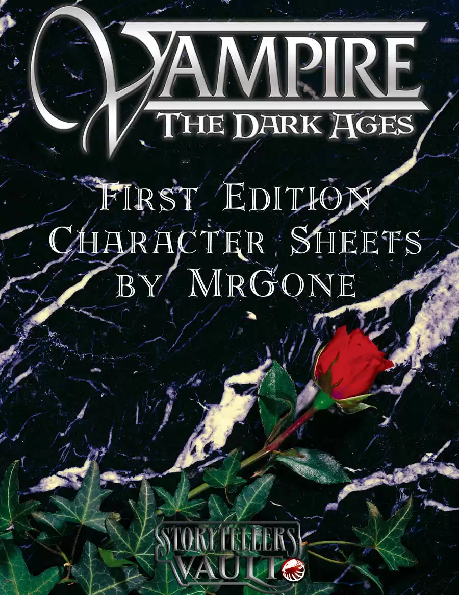 MrGone's Vampire the Dark Ages First Edition Character Sheets - White Wolf | DriveThruRPG