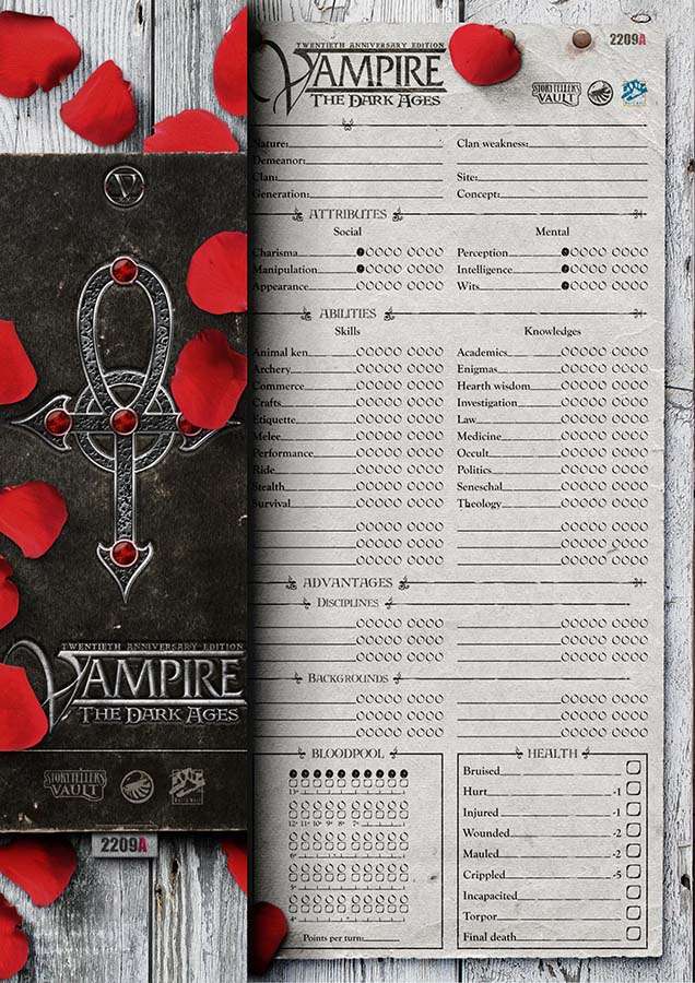 VAMPIRE: THE DARK AGES Character Sheets [V20] - White Wolf | DriveThruRPG