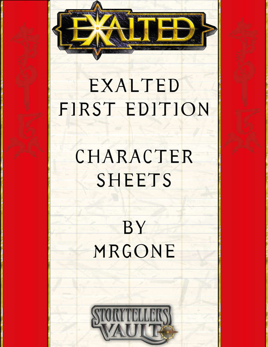 MrGone's Exalted First Edition Character Sheets - White Wolf | DriveThruRPG