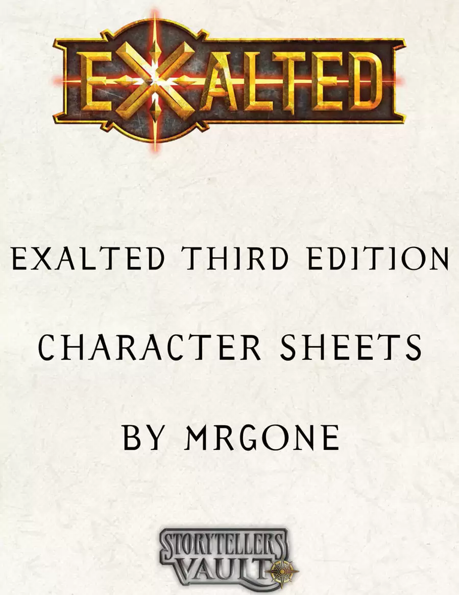 MrGone's Exalted Third Edition Character Sheets - White Wolf | DriveThruRPG