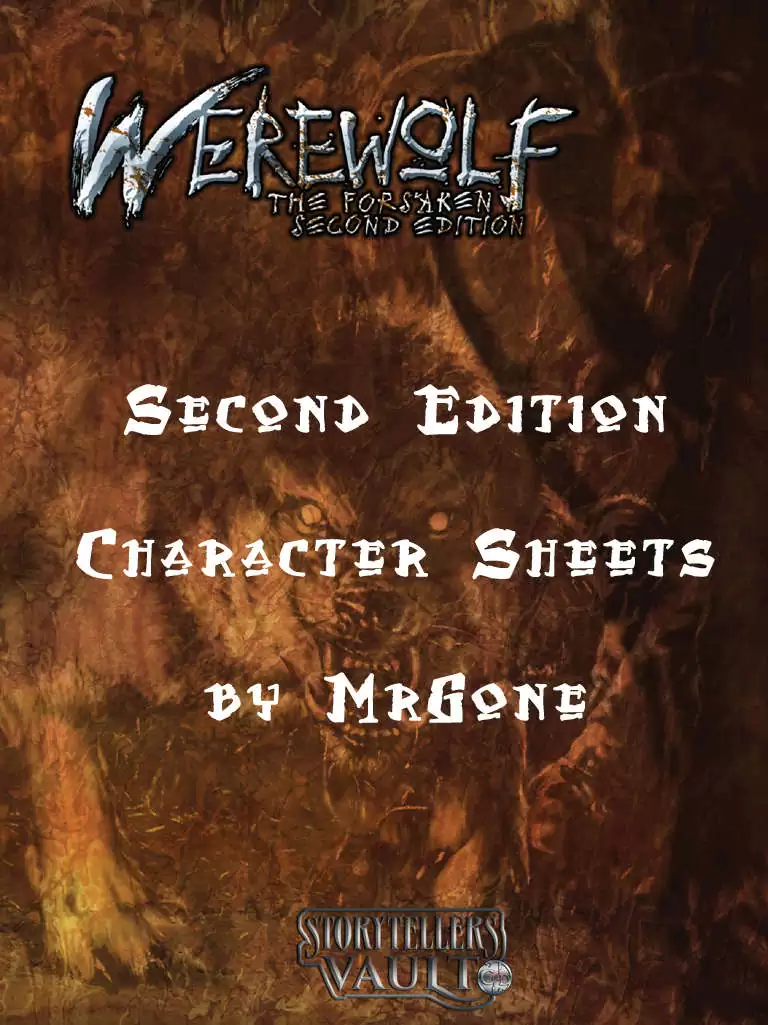 MrGone's Werewolf the Forsaken Second Edition Character Sheets - White ...