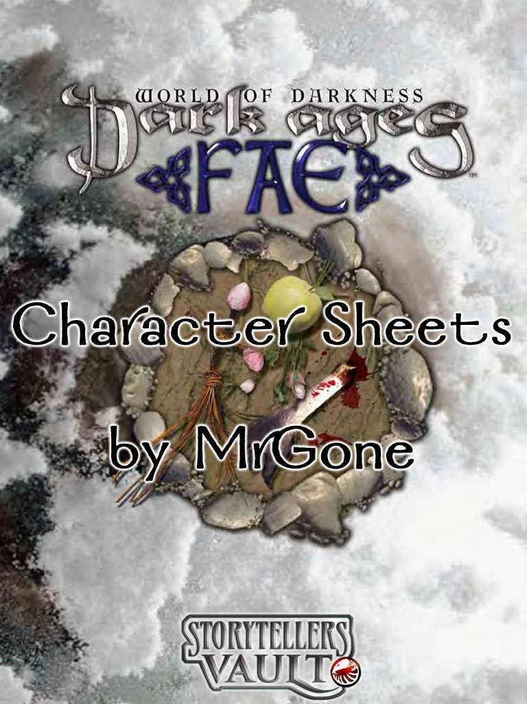 MrGone's Dark Ages Fae Character Sheets - White Wolf | DriveThruRPG