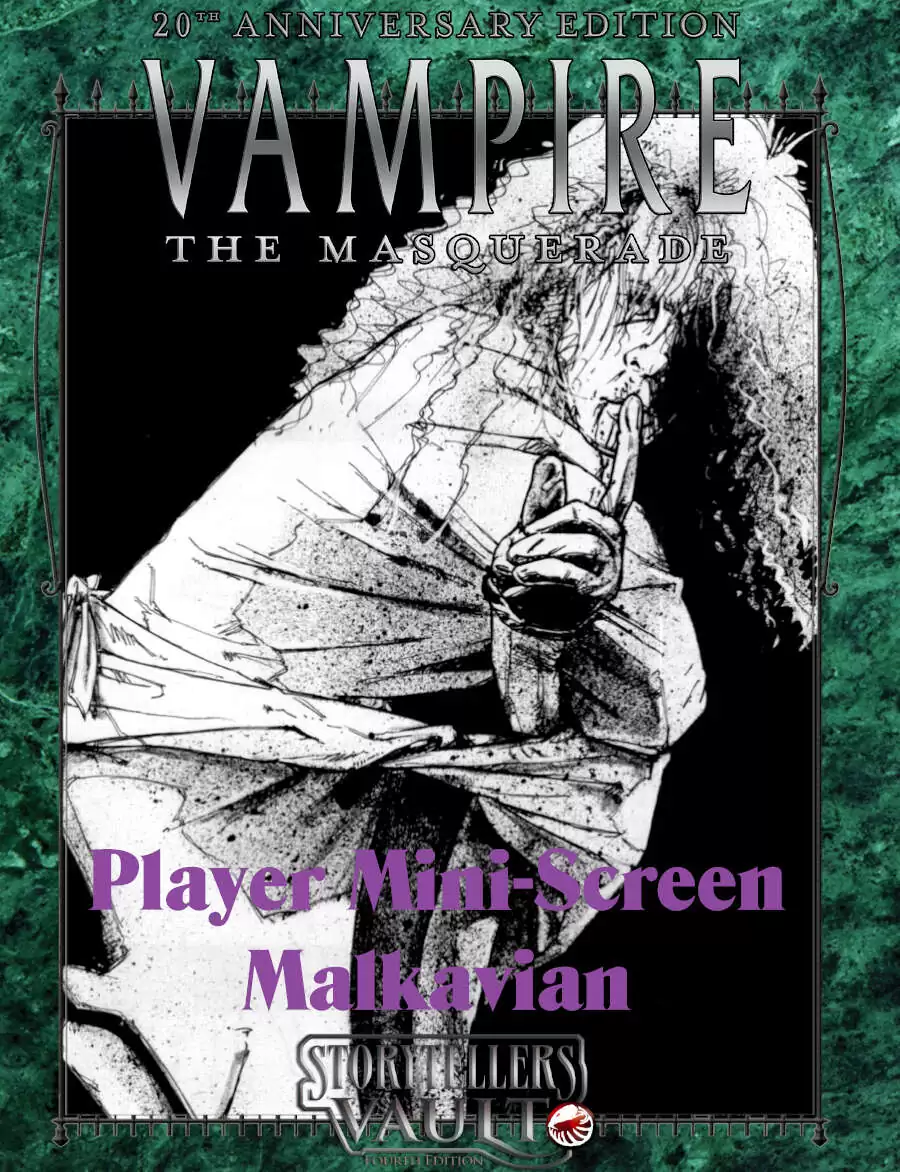Malkavian Player's Mini Screen - White Wolf | DriveThruRPG