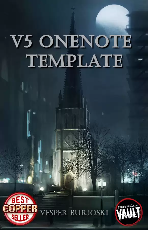 V5 OneNote Template - White Wolf | DriveThruRPG
