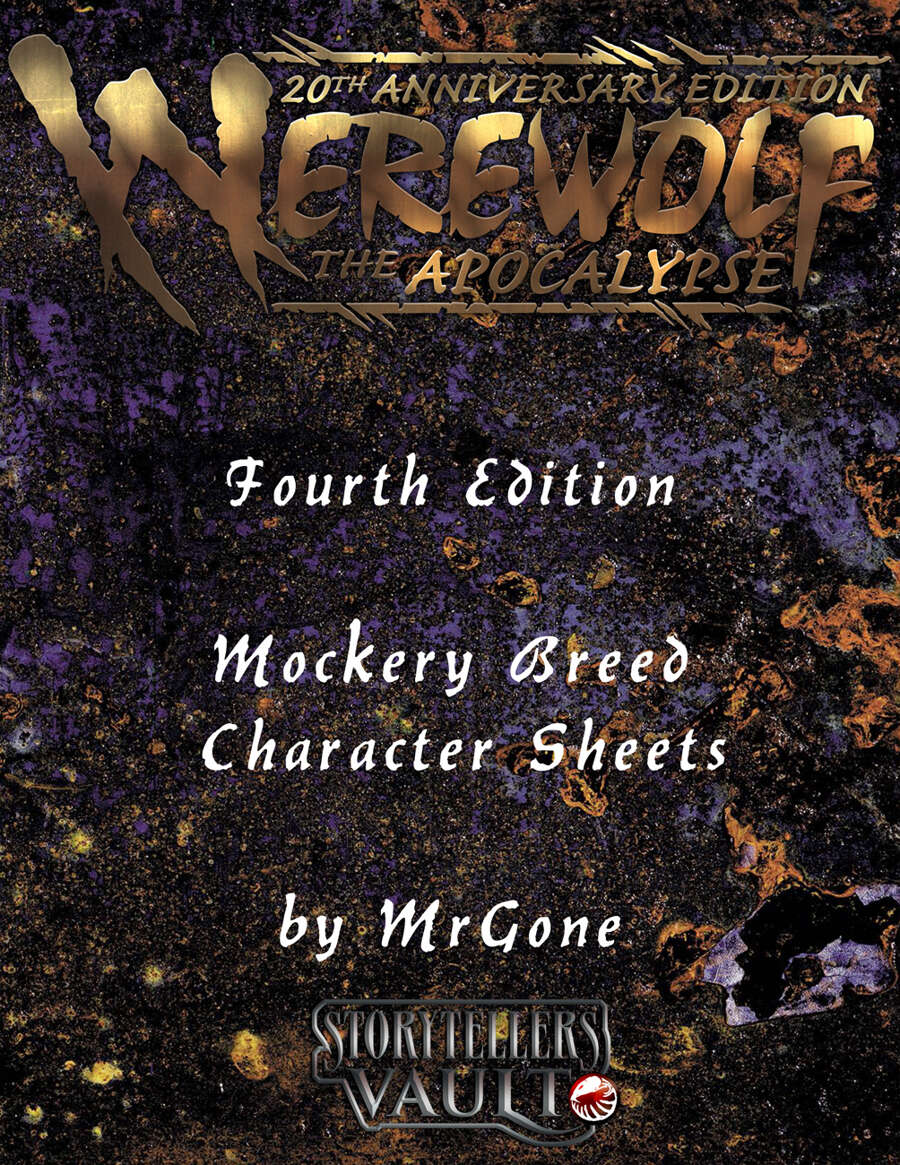 MrGone's Werewolf The Apocalypse Fourth Edition Mockery Breed Character ...