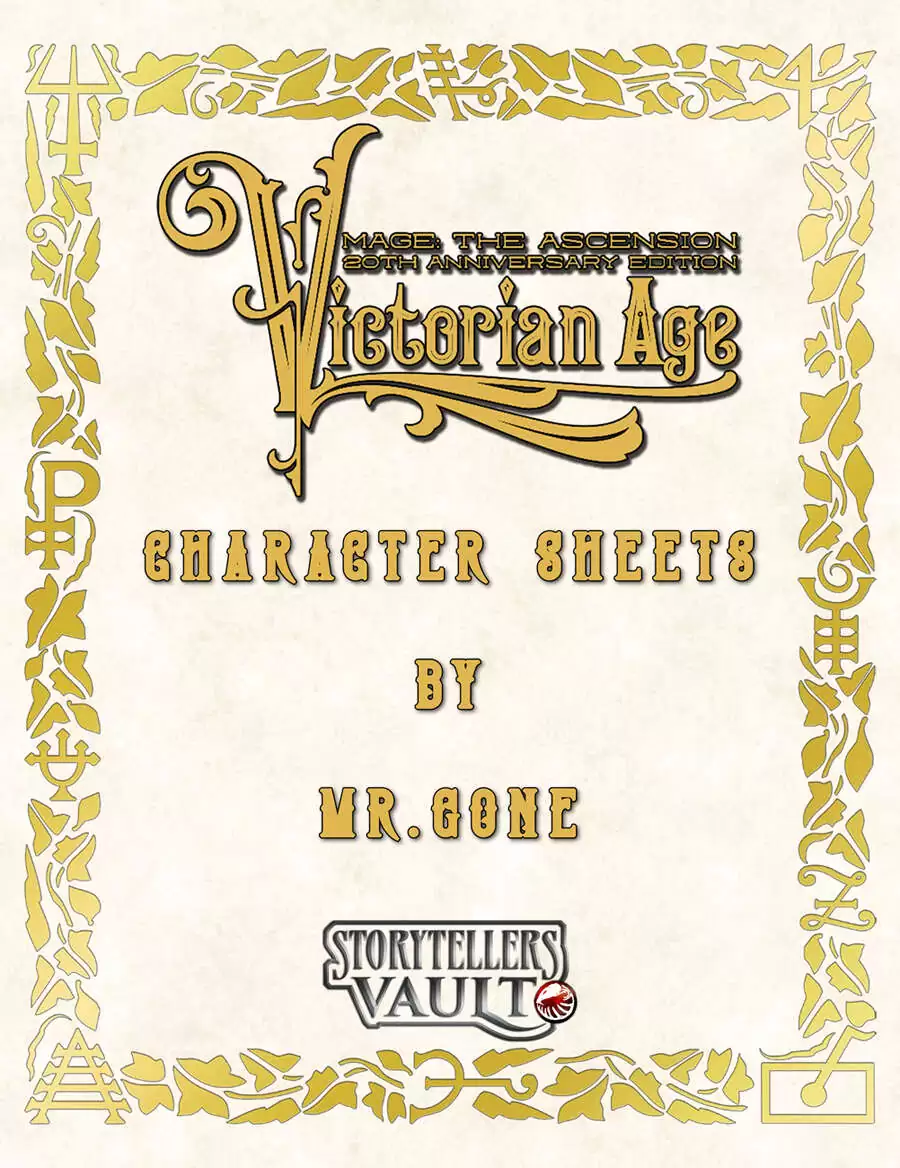 MrGone's Victorian Age Mage 20th Anniversary Edition Character Sheets ...