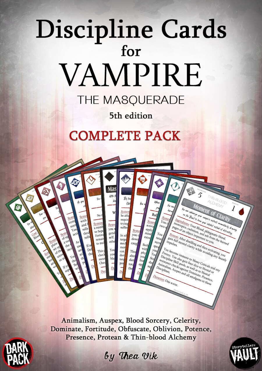 Discipline Cards for V5 - Complete Pack - White Wolf | DriveThruRPG