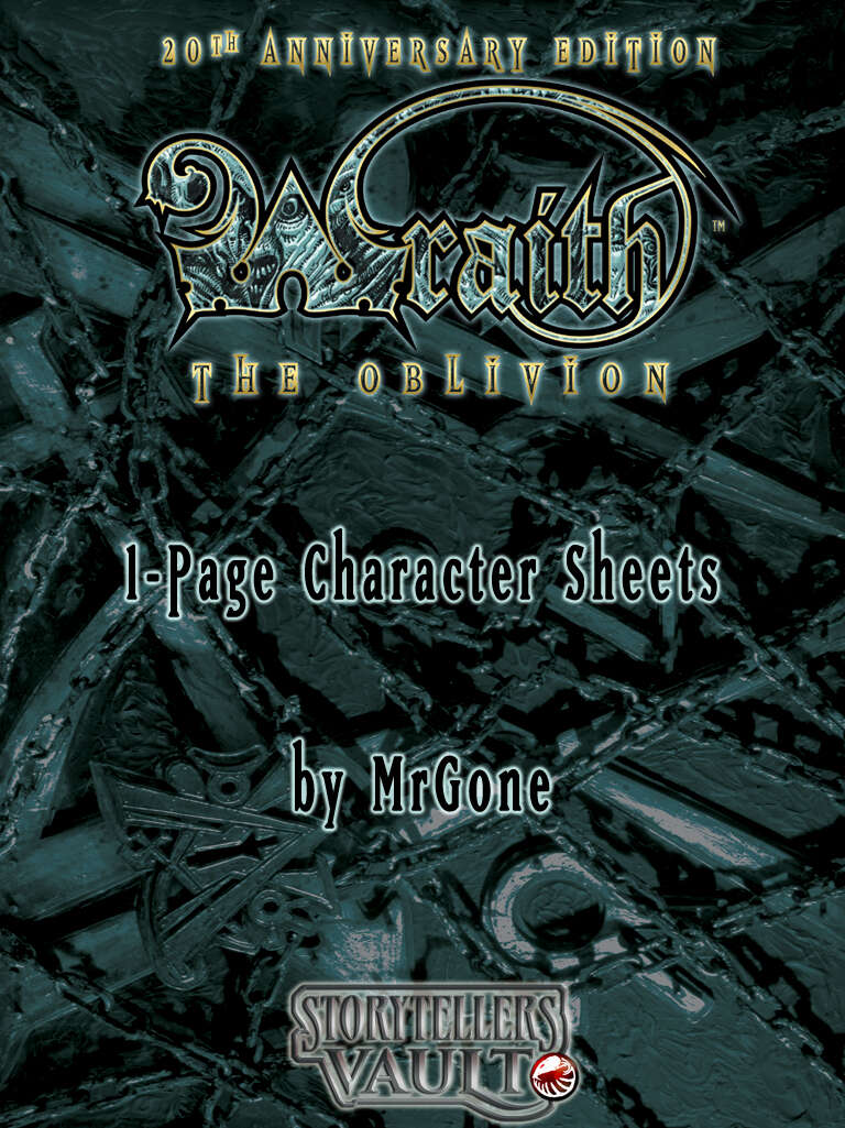 MrGone's Wraith the Oblivion 20th Anniversary Edition 1-Page Character Sheets - White Wolf ...