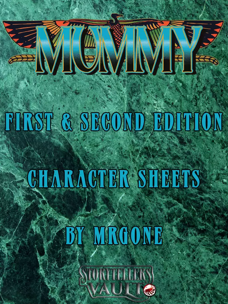 MrGone's Mummy First and Second Edition Character Sheets - White Wolf | DriveThruRPG
