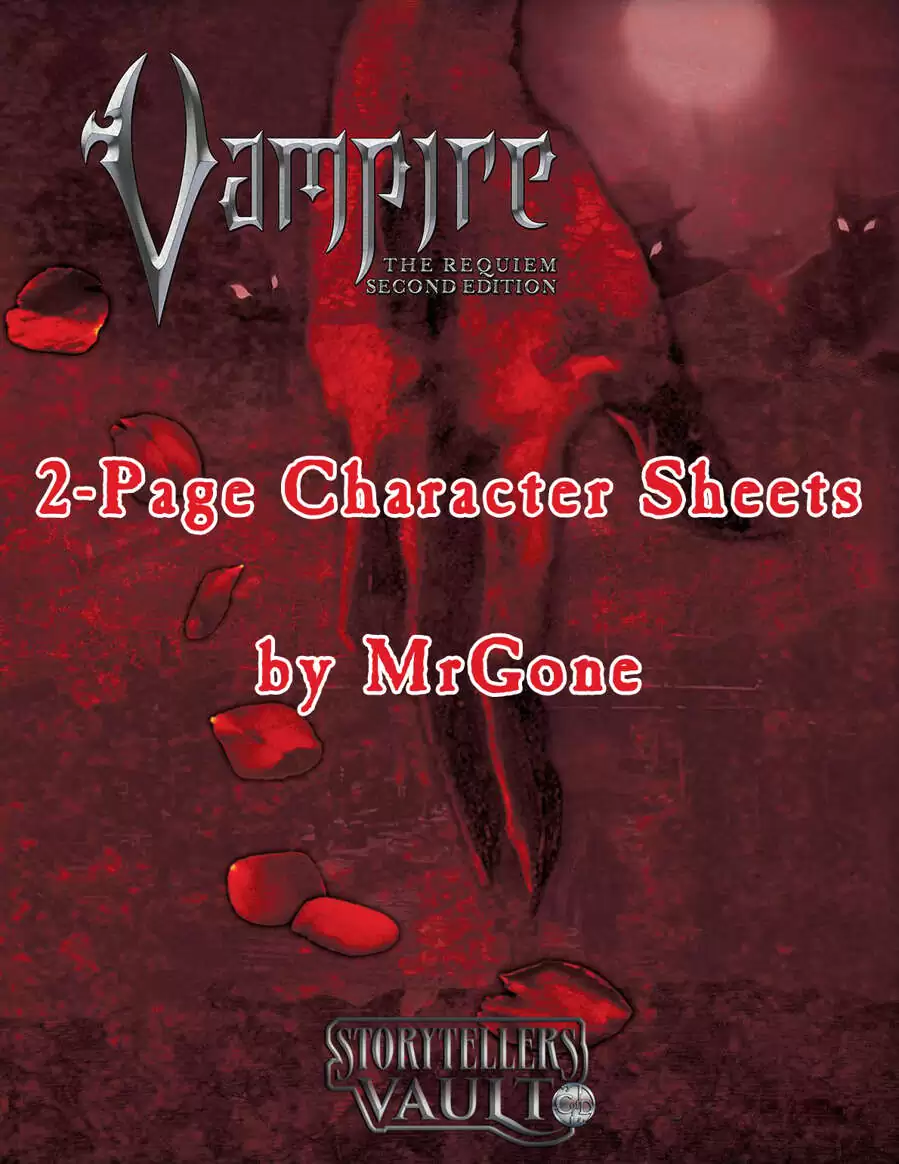 MrGone's Vampire the Requiem Second Edition 2-Page Character Sheets ...
