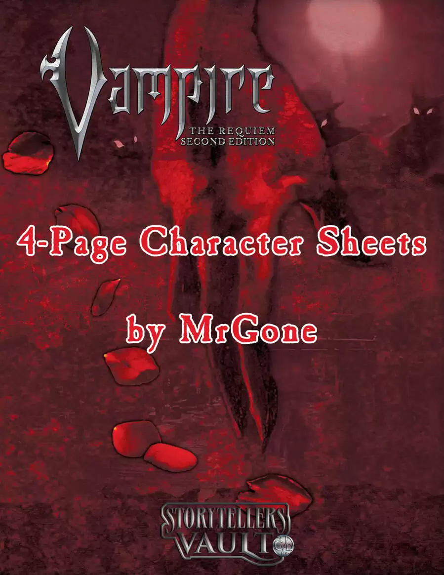 MrGone's Vampire the Requiem Second Edition 4-Page Character Sheets ...