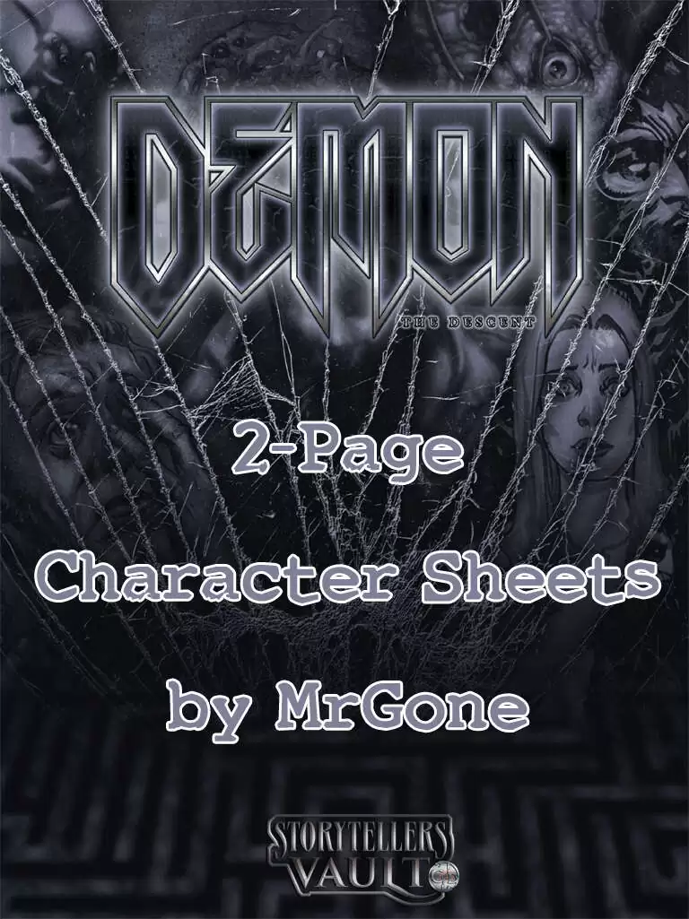 MrGone's Demon the Descent First Edition 2-Page Character Sheets ...