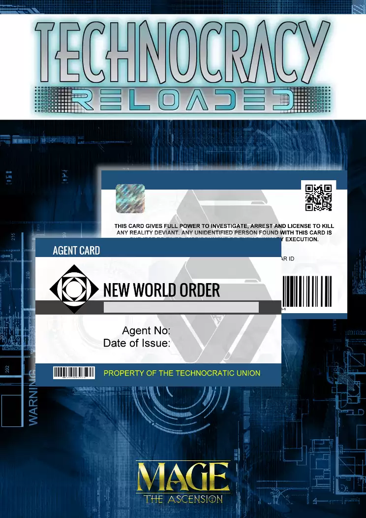 Technocracy Agent Cards - White Wolf | DriveThruRPG