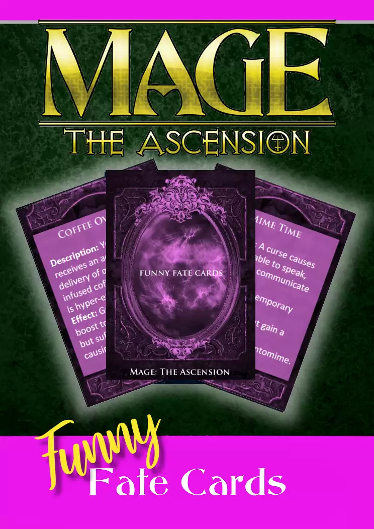 Funny Fate Cards - Mage: The Ascension - White Wolf | DriveThruRPG