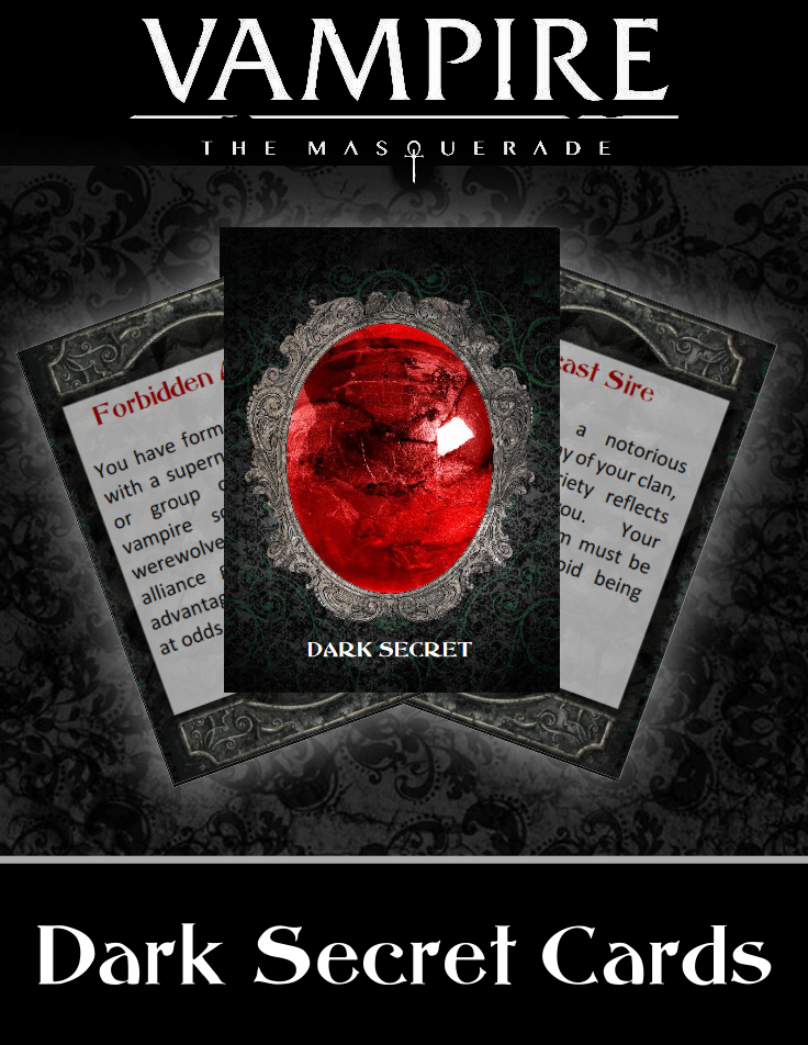 Dark Secret Cards - Vampire: The Masquerade - White Wolf | DriveThruRPG