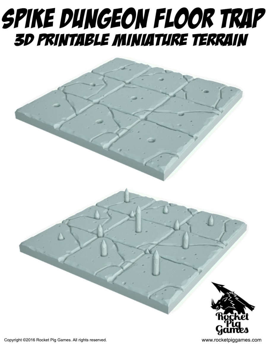 Rocket Pig Games: Tilescape™ DUNGEONS System SPIKE TRAP TILE SET ...