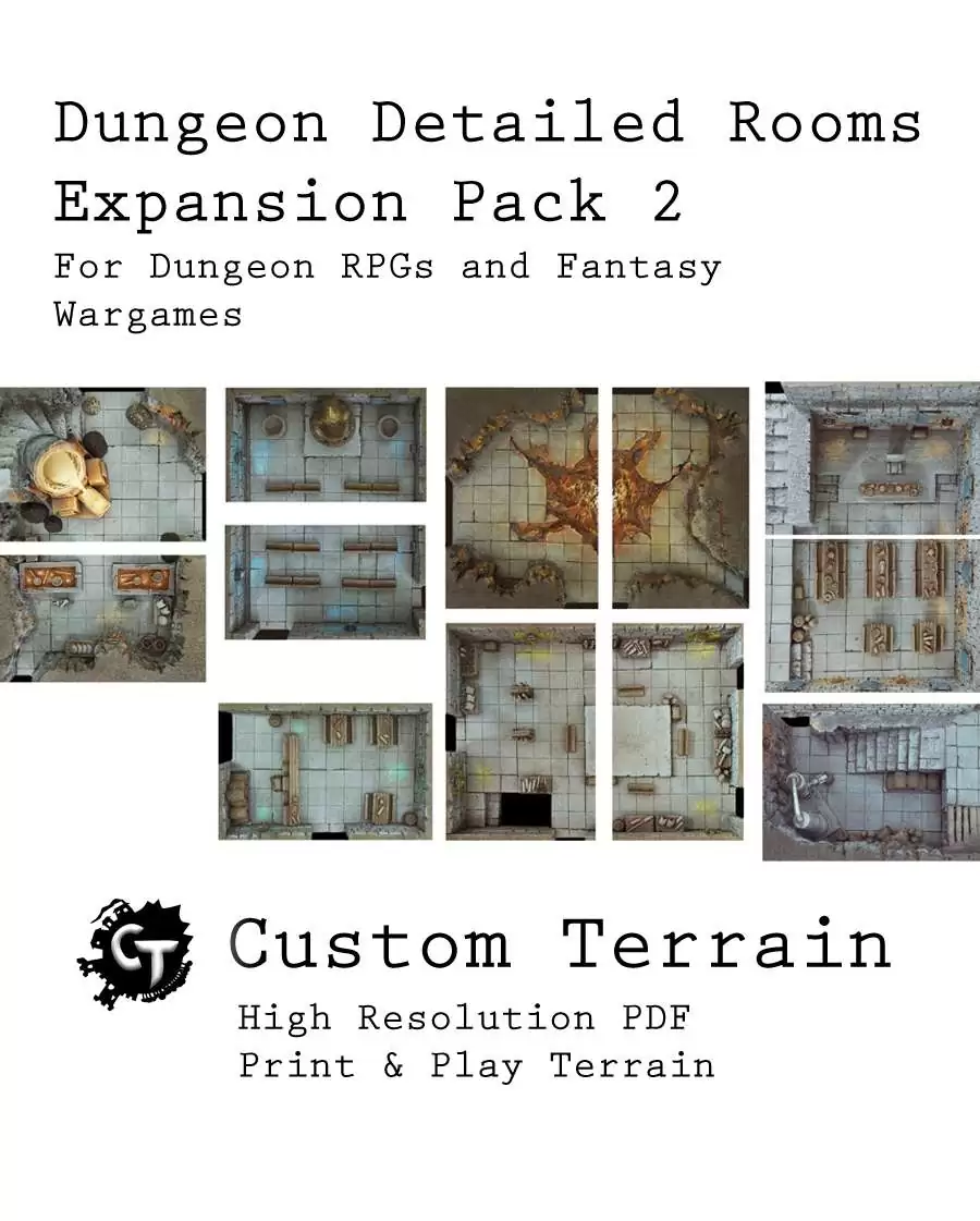Dungeon Detailed Rooms Expansion 2 - Custom Terrain | Digital Dungeons ...