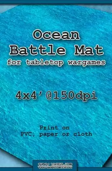 Wargames Battle Mat 4'x4' - Ocean (071b) - Tiny Worlds | DriveThruRPG