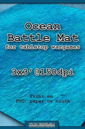 Wargames Battle Mat 3'x3' - Ocean (071c) - Tiny Worlds | DriveThruRPG