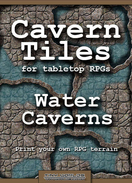 Cavern Tiles - Water Caverns - RPG Game Tiles - Tiny Worlds | DriveThruRPG