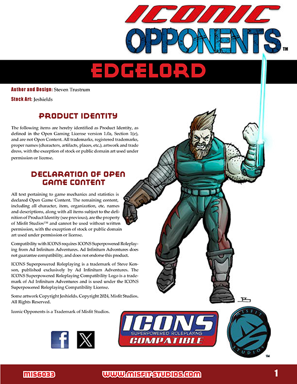 Iconic Opponents: Edgelord - Misfit Studios | Pathfinder | Icons ...