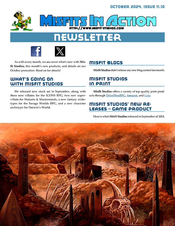 Misfit Studios October 2024 Newsletter - Misfit Studios | Free Newsletters | DriveThruRPG