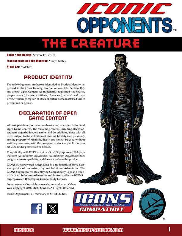 Iconic Opponents: The Creature - Misfit Studios | Icons Superpowered ...