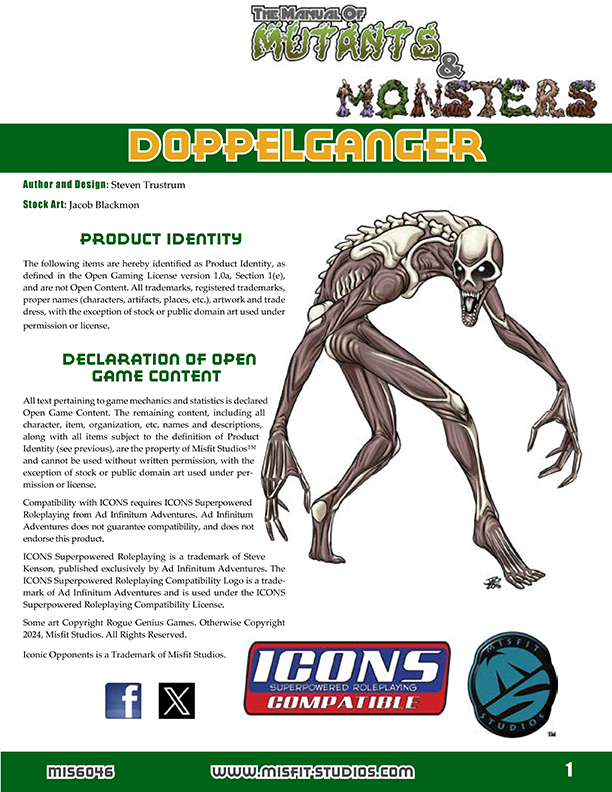 The Manual of Mutants & Misfits: Doppelganger for Icons - Misfit ...