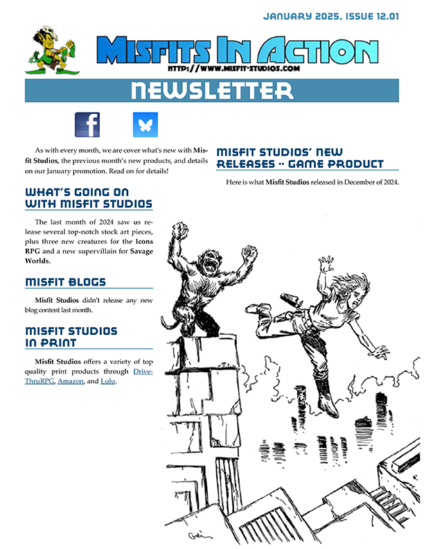 Misfit Studios January 2025 Newsletter - Misfit Studios | Free Newsletters | DriveThruRPG