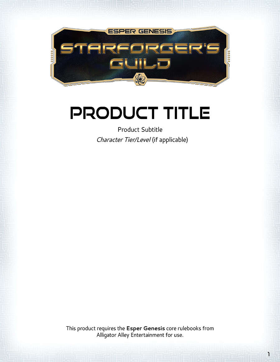 Starforger's Guild Adventure Design Template - Alligator Alley ...