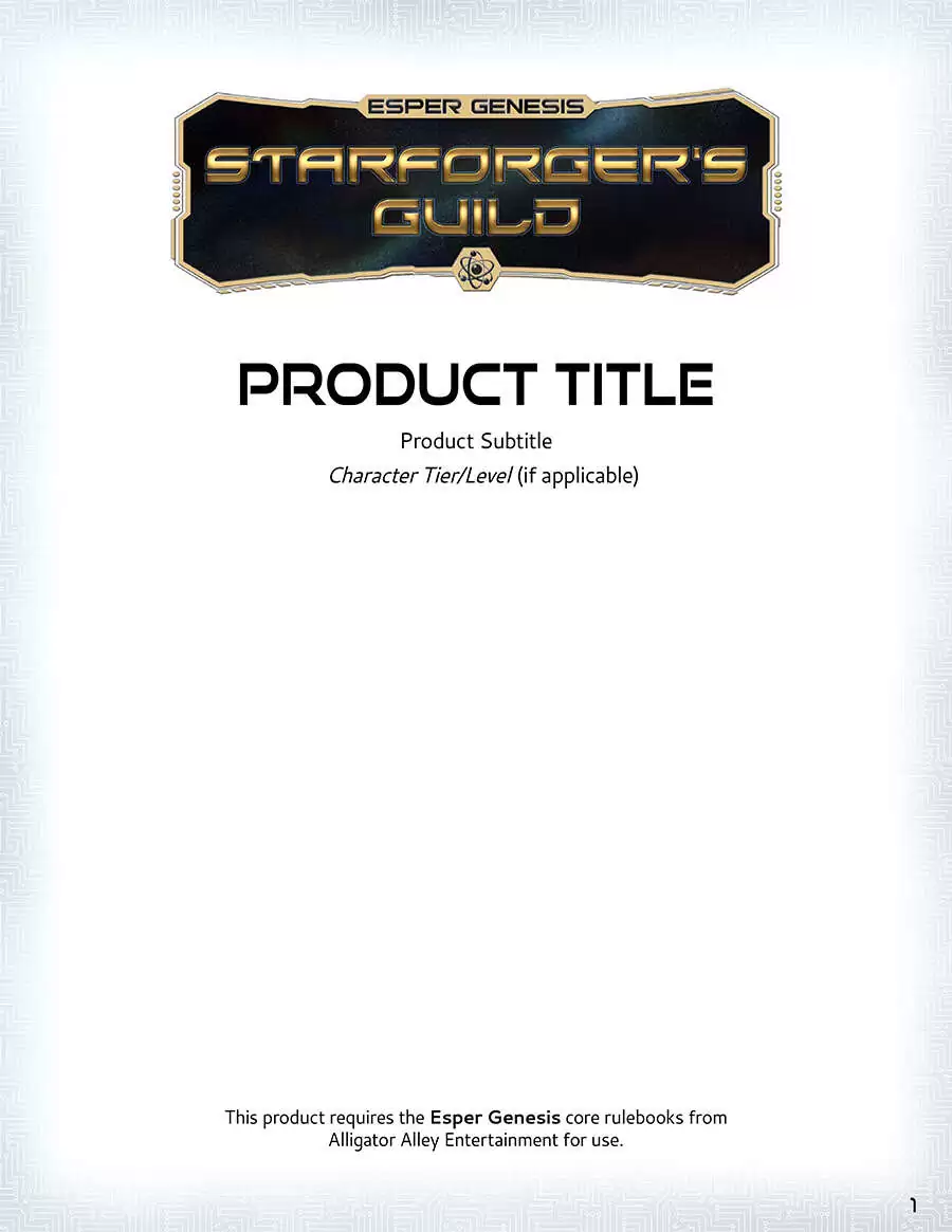 Starforger's Guild Adventure Design Template - Alligator Alley ...