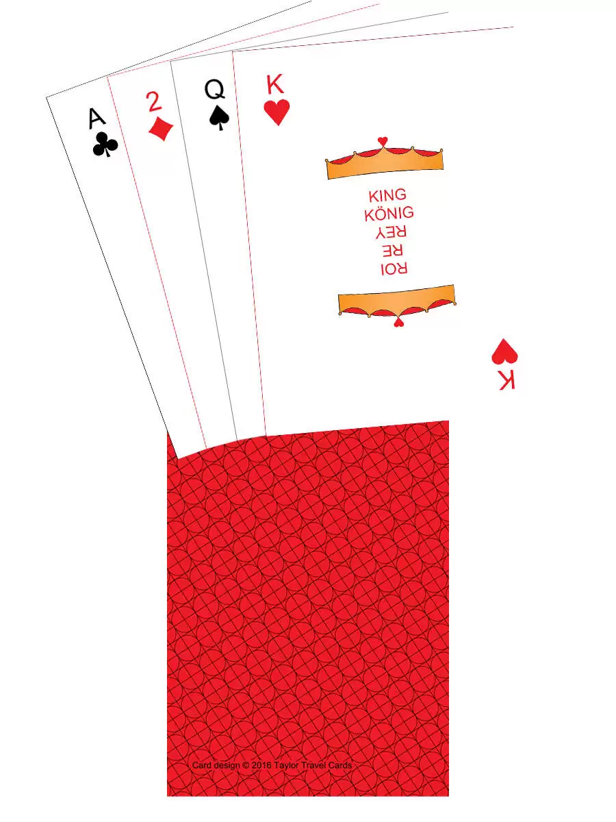 Poker Deck - TTC back - Red - Taylor Travel Cards | Poker Cards ...