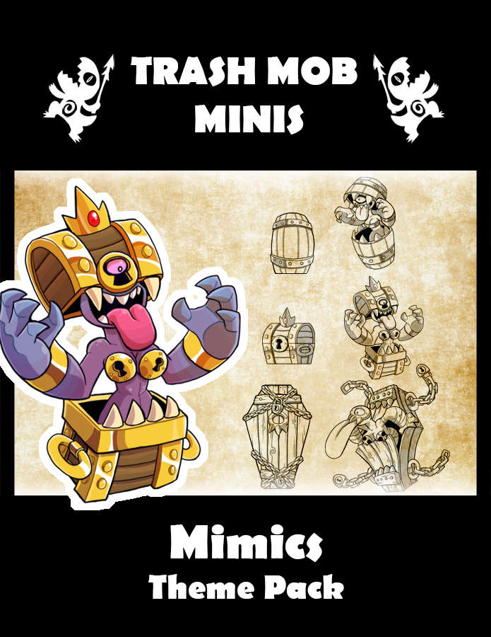 Mimics: Theme Pack - Trash Mob Minis | DriveThruRPG