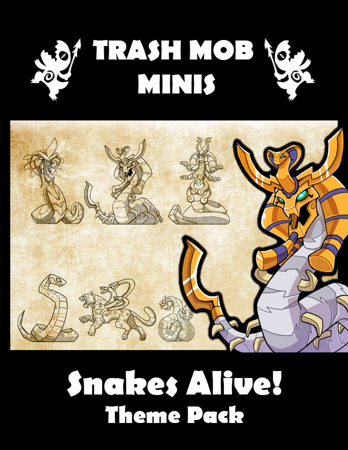 Snakes Alive! Theme Pack - Trash Mob Minis | DriveThruRPG