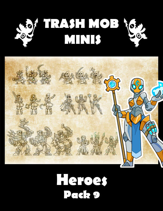 Heroes: Pack 9 - Trash Mob Minis | DriveThruRPG