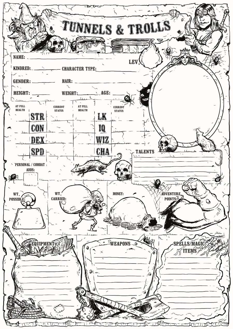 Deluxe T&T character sheet - Hirukoa | DriveThruRPG