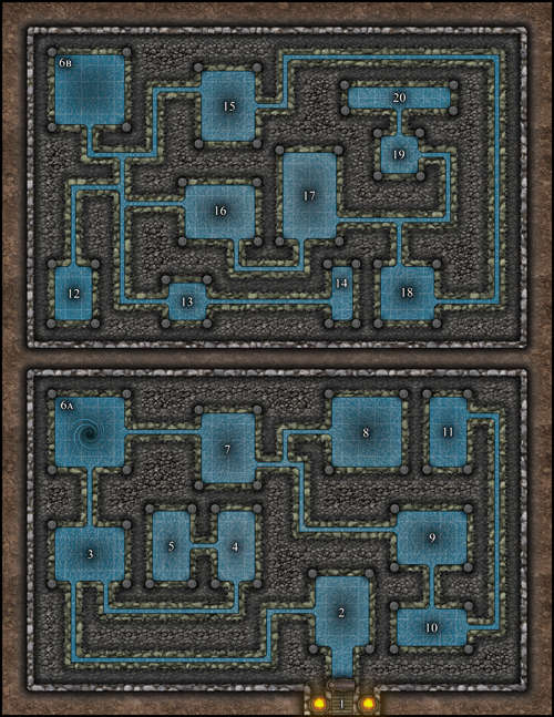 VTT Map Set - #039 Navigating the Water Tunnels - Paths to Adventure ...