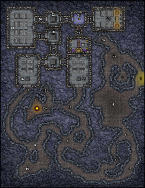 VTT Map Set - #042 Tomb Raiders Campsite - Paths to Adventure | Big ...