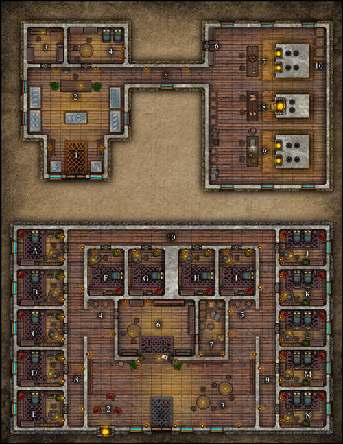 VTT Map Set - #066 City Bakery & Simple Inn - Paths to Adventure | Big ...