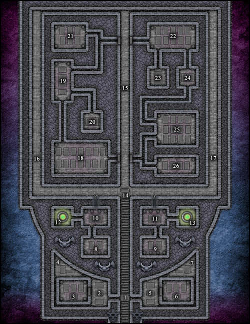 VTT Map Set - #080 The Neverlight Necropolis - Paths to Adventure | Big ...