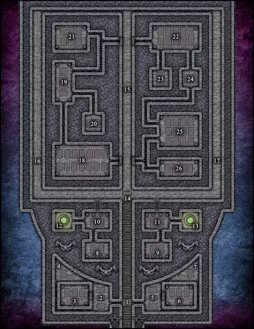 VTT Map Set - #080 The Neverlight Necropolis - Paths to Adventure | Big ...