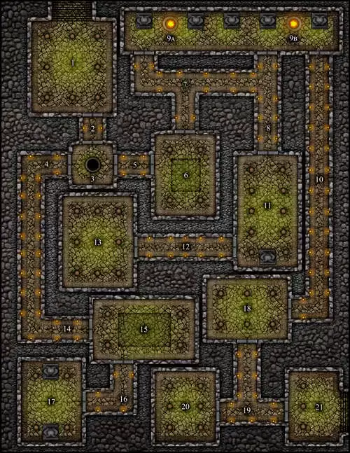 VTT Map Set - #140 The Halls of Atonement - Paths to Adventure | Big ...