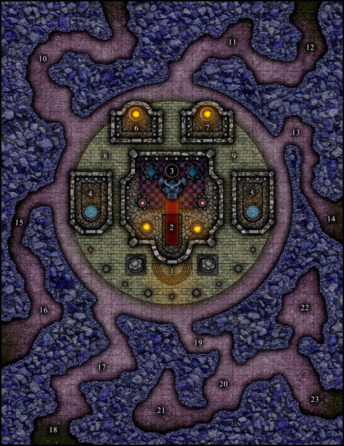 VTT Map Set - #205 Temple of the Underdome - Paths to Adventure | Big ...