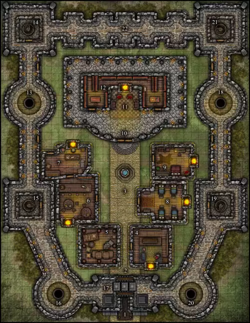 VTT Map Set - #210 Castle Stronghold - Paths to Adventure | Big Book of ...