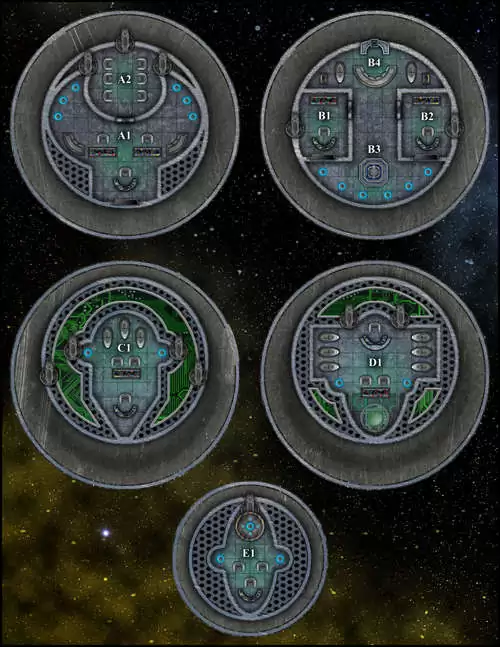 VTT Map Set - #258 Starship Deckplan: Saucer Ships - Paths to Adventure ...