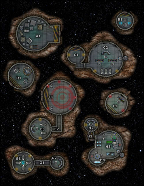 VTT Map Set - #279 Asteroid Spy Stations - Paths to Adventure | Big ...