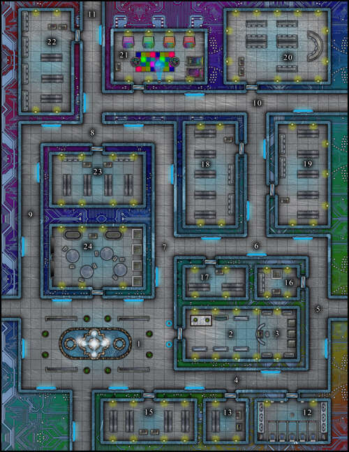 VTT Map Set - #281 Neo Market Tech Bazaar - Paths to Adventure | Big ...