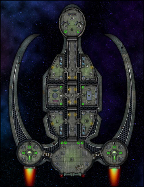 VTT Map Set - #283 Starship Deckplan: Privateer Class Transport - Paths ...