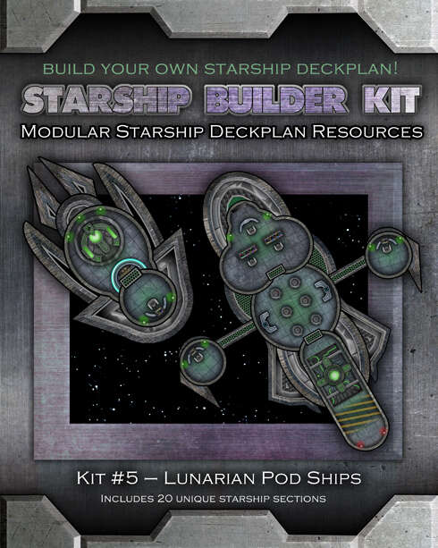 Starship Builder Kit: #5 - Lunarian Pod Ships - Paths to Adventure ...