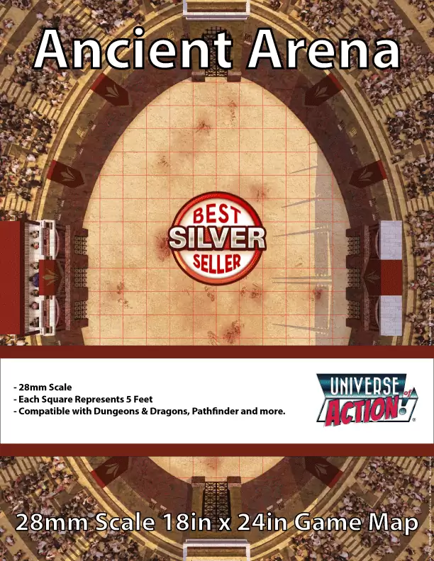 Ancient Arena Map (Squares = 5 Feet) - Universe of Action, LLC ...